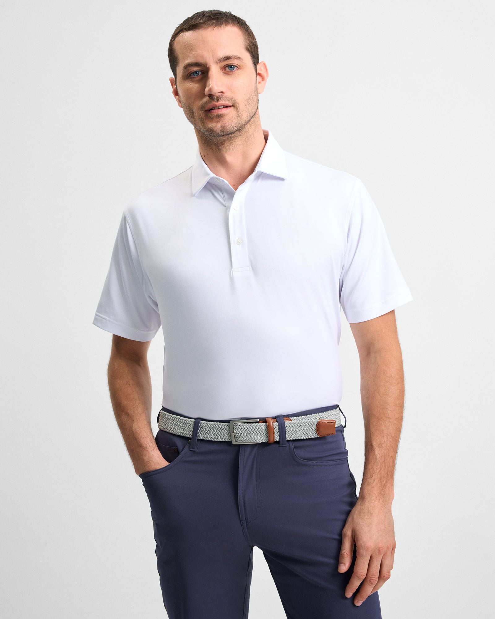Mens Solid Performance Polo | GenTeal Mens Apparel