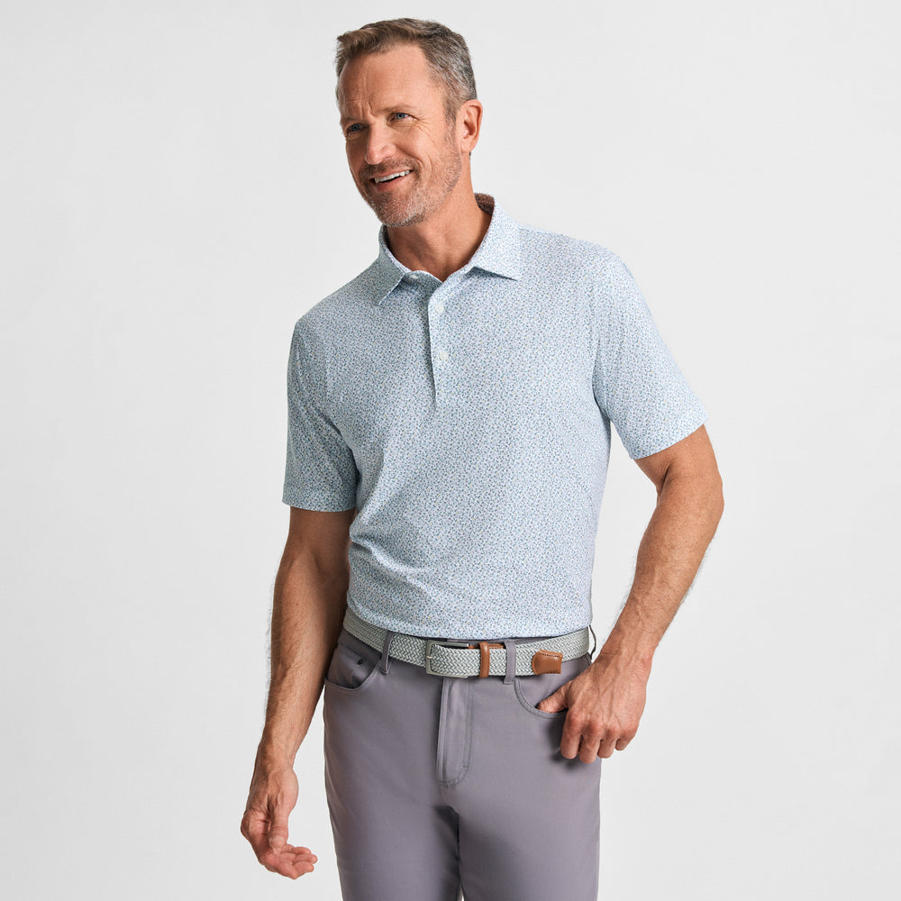 Sweatered Stag Printed Performance Polo | GenTeal Men's Apparel