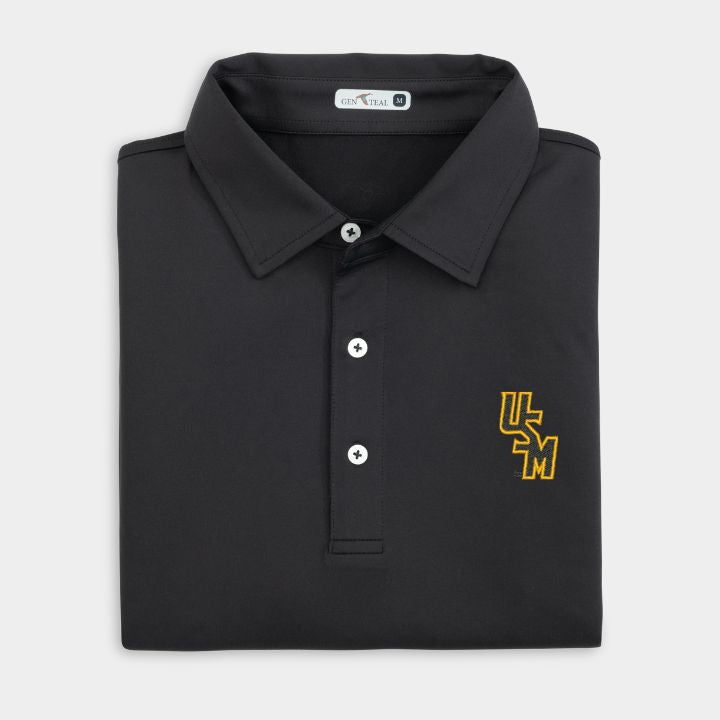 Men Southern Miss Solid Performance Polo | GenTeal Men Apparel